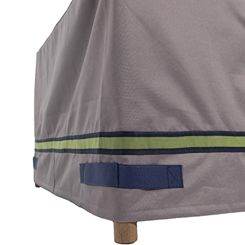 Duck Covers Soteria Waterproof 32 Inch Rectangular Patio Ottoman/Side Table Cover, Outdoor Ottoman Cover