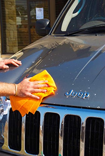 Super Shammy Cloth. The Newest Original German Shammy - Commercial Grade Drying Chamois. 7 Orange Large