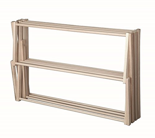 Saving Shepherd Extra Large Wood Laundry Drying Rack Collapsible, 48" Floor Unit