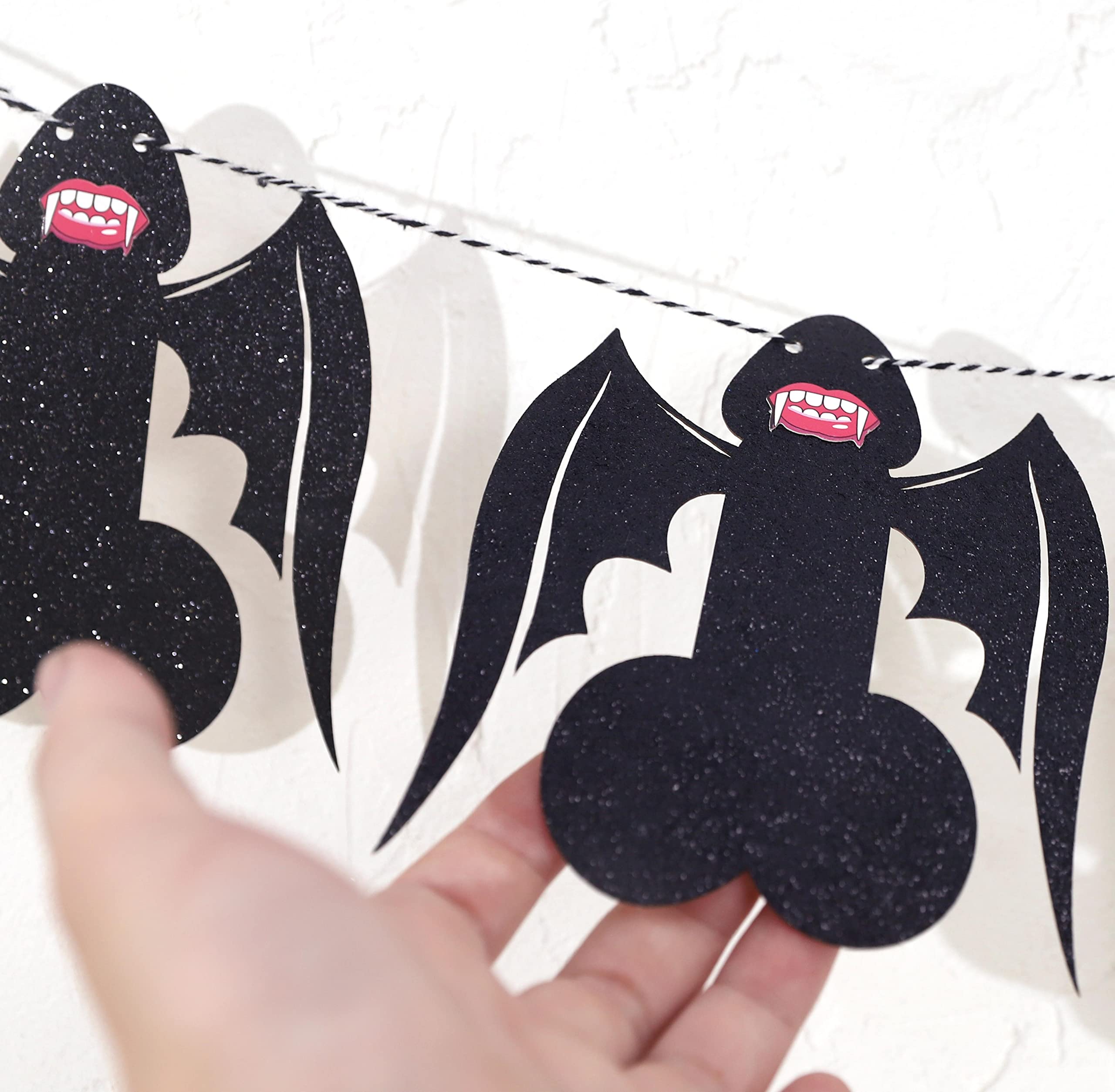 VAVAYAO Halloween Bachelorette Party Vampire Banners,Halloween Themed, Witch Banner Decorations, Enchanting Brides Halloween Bachelorette Party Vampire Banners, Vampires with Wings and Fangs.