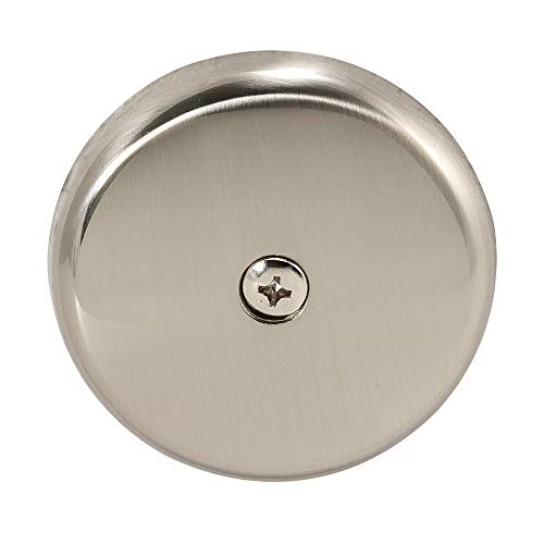 Eastman Single Hole Overflow Face Plate with Brass Screw, PVD Brushed Nickel, 35202
