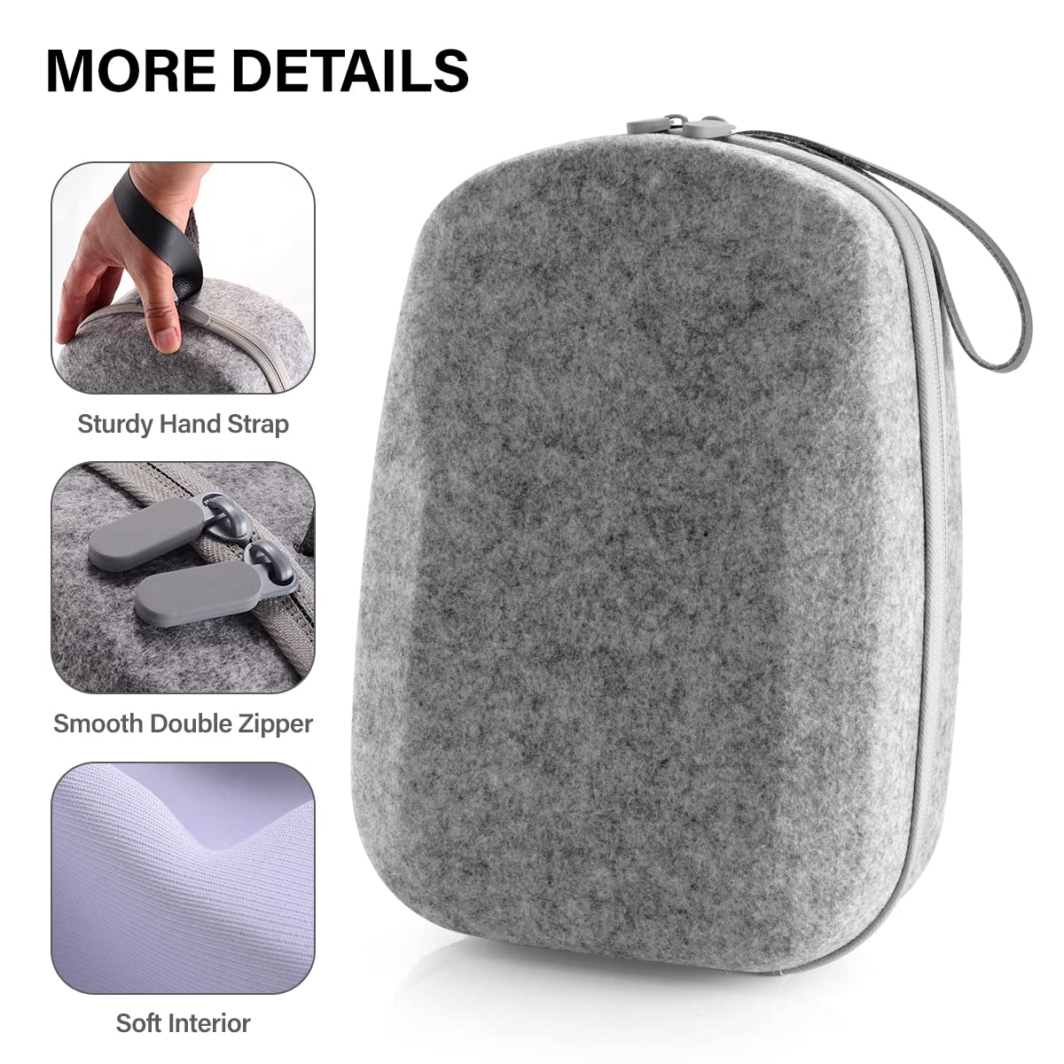 Carrying Case for Oculus Quest 2 - Lightweight & Portable Protection Hard Travel Case for Quest 2 VR Gaming Headset, Touch Controller and Official Elite Strap