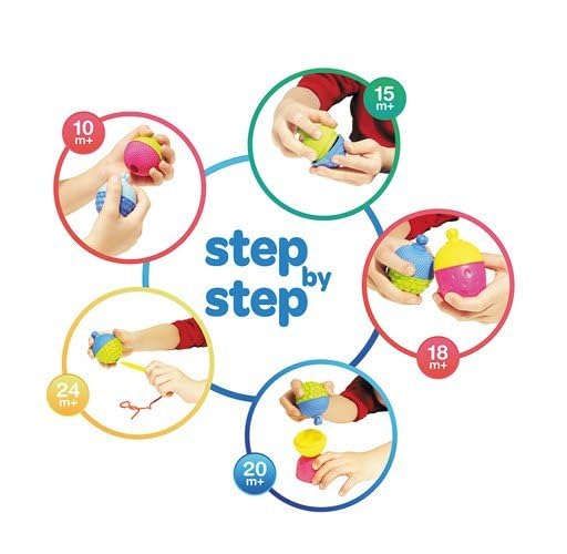 Lalaboom 12 Piece Baby Toddler Beads β Montessori Educational Shape and Color STEM Construction Toy 10 Months to 3 Years - BL100, Multicolor