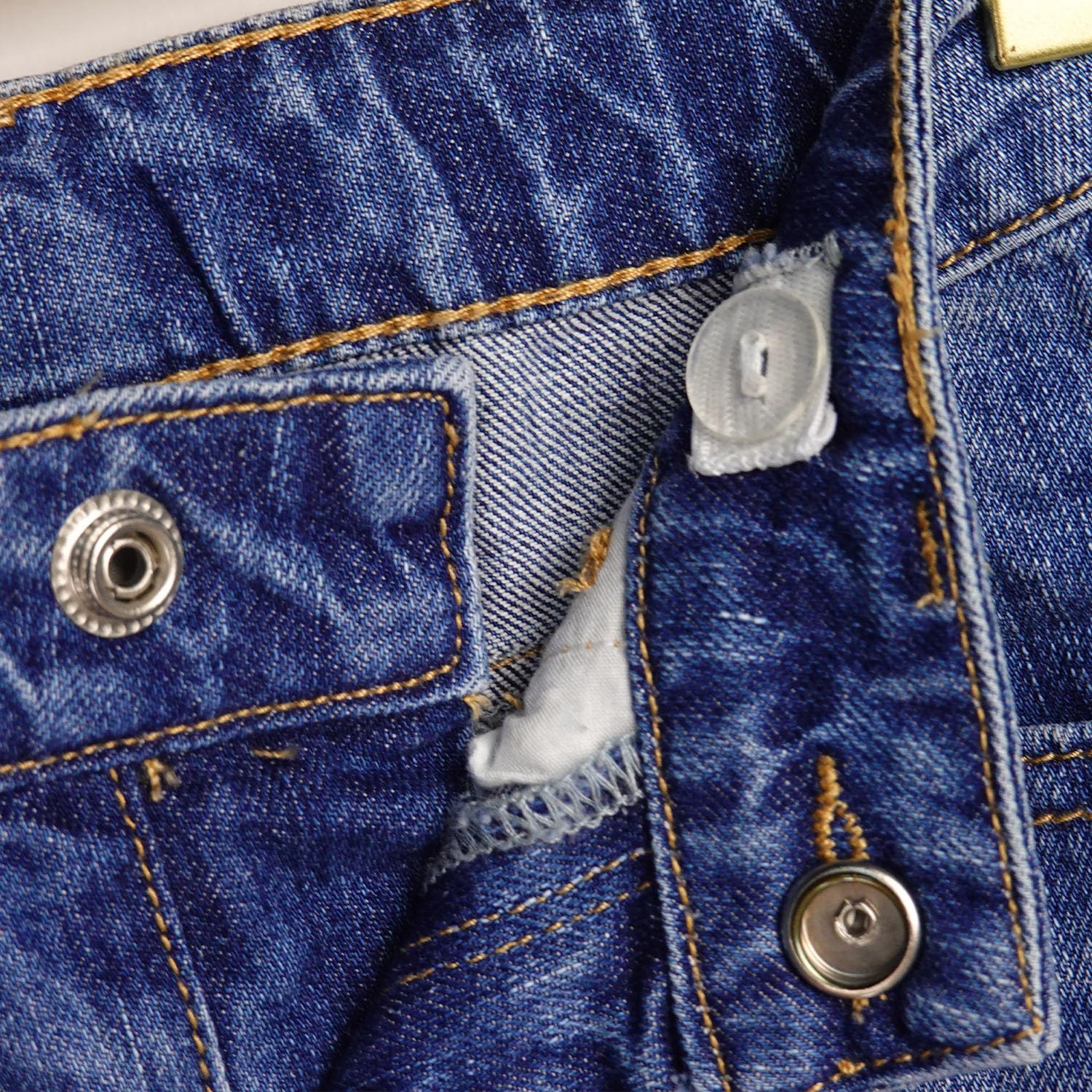 KIDSCOOL SPACE Baby Girl Boy Jeans,Little Kid Elastic Band Inside Ripped Denim Pants,Blue,18-24 Months
