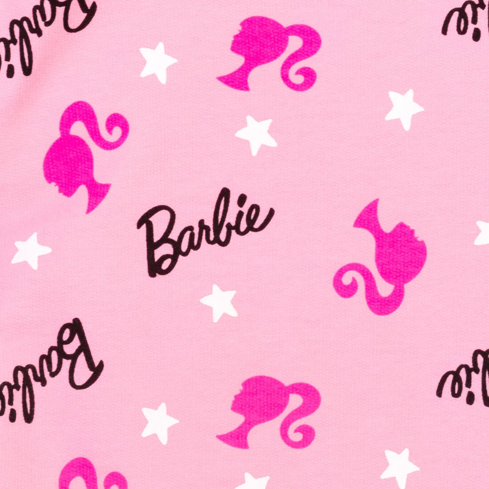Barbie Little Girls French Terry Pullover Sweatshirt Pink 6-6X