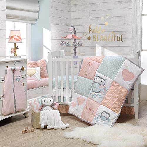 Lambs & Ivy Sweet Owl Dreams Gray/White Plush Stuffed Animal Toy - Sugar Cookie