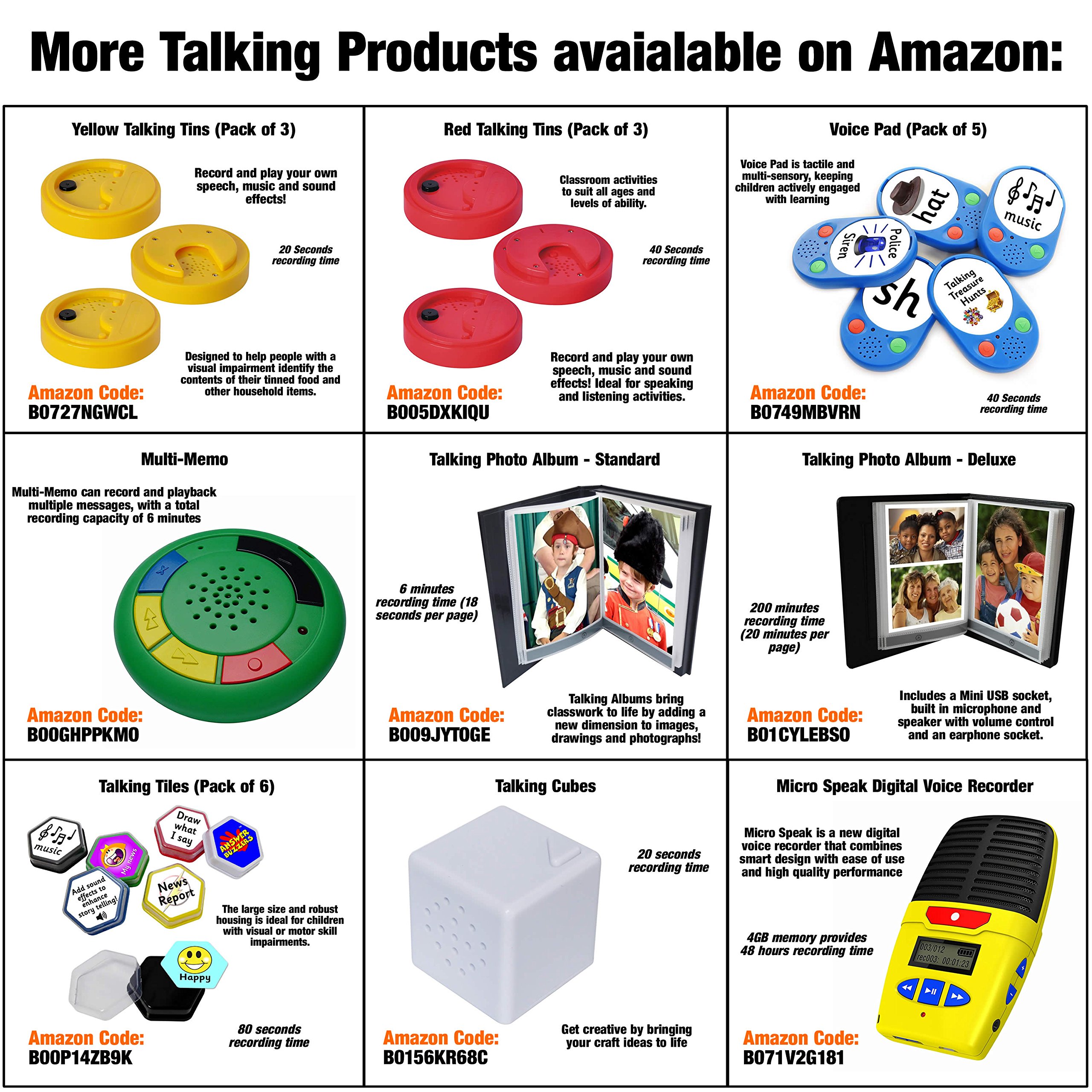 Talking Products, PIR Infrared Motion Sensor, Pro Edition with Multi-Track Playback. Download Your own Custom MP3 Sound Files to Play Speech, Music or Sound Effects