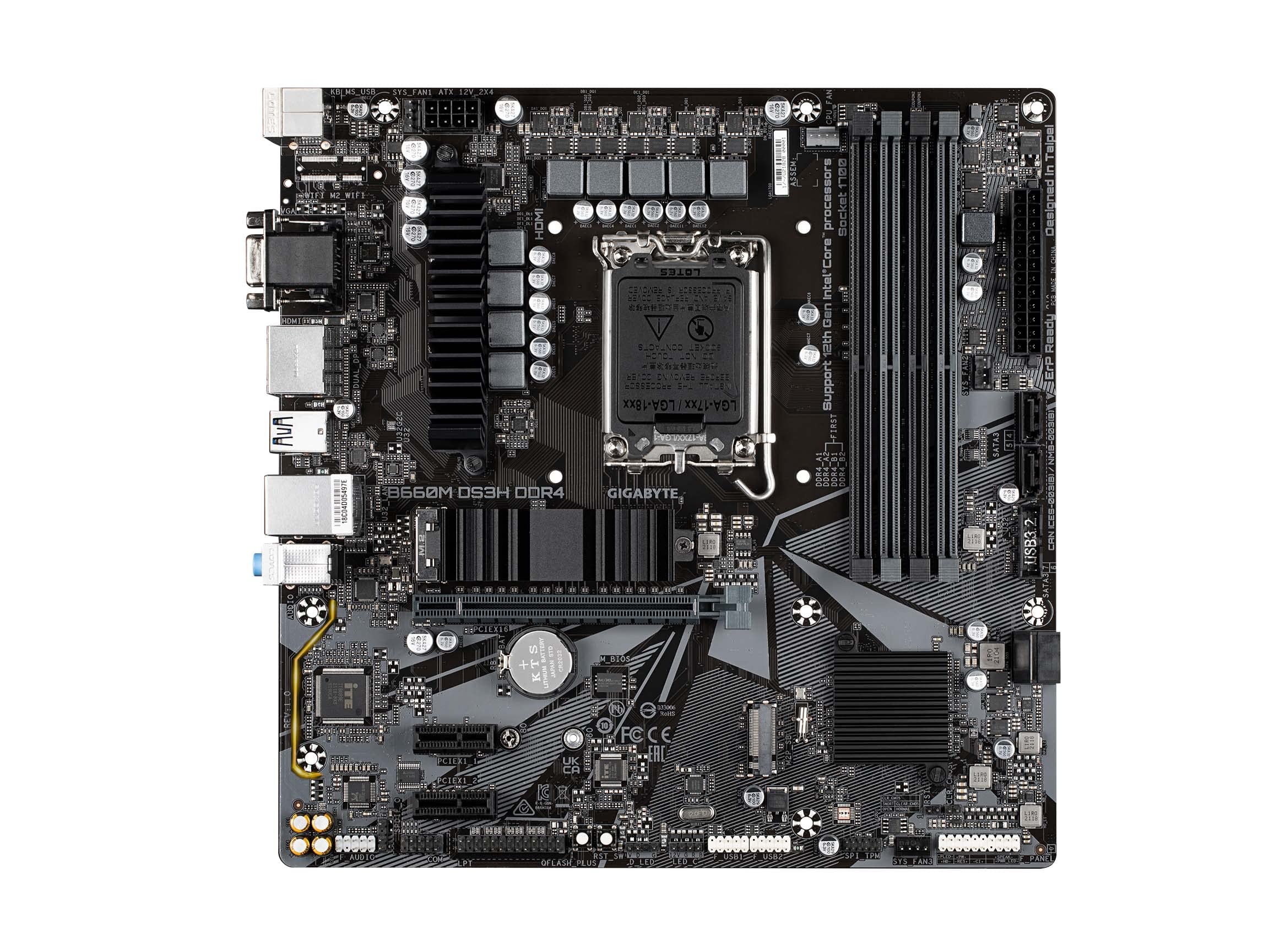 GIGABYTE B660M DS3H DDR4 (B660/ Intel/LGA 1700/ Micro-ATX/ DDR4/ Dual M.2/ PCIe 4.0/ USB 3.2 Gen2 Type-C/ 2.5GbE LAN/Motherboard)