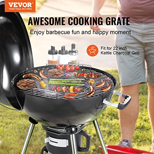 VEVOR 21 inch 22 inch, Round Grates Kettle Charcoal Grill Replacement Parts for Outdoor Cooking, Barbecue Camping, Picnic, Backyard, Silver