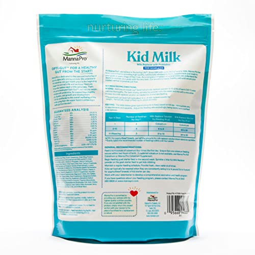 Manna Pro Milk Replacer with Probiotics for Goat Kids | High in Protein to Support Growth | Supports Gut Health and Digestion | 4lbs