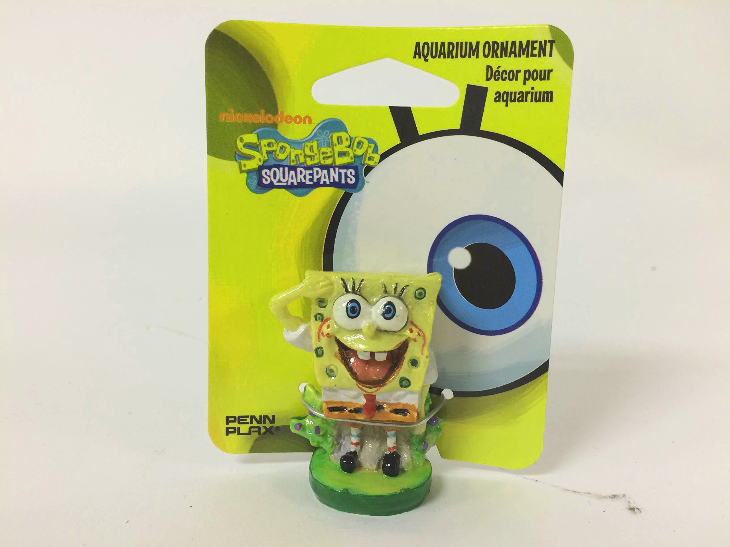 Penn-Plax Officially Licensed Spongebob Squarepants Aquarium Ornament β Spongebob (Mini/Small Size) β Perfect for Freshwater and Saltwater Tanks