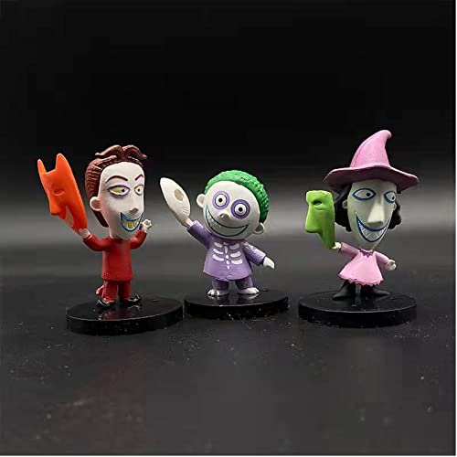 Chenhui 10 PCS Jack Skeleton Action Figure Nightmare Before Christmas Cake Topper Toys Set