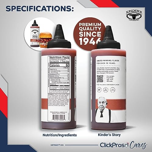 Kinder's Hickory Brown Sugar BBQ Sauce 2 Pack Bundle I Barbecue Sauce Variety Pack Includes ClickPros Exclusive “BBQ Master’s” Guide and Bottle Opener (4 Items)!