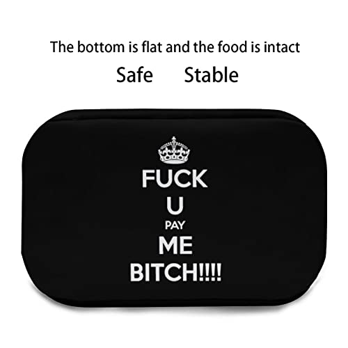Fuck U Pay ME Bitch Printed Lunch Box Tote Bag with Handles and Shoulder Strap for Men Women Work Picnic