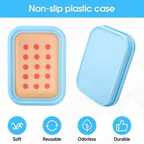 Injection Training Pad, Subcutaneous Injection Practice Pad, Artificial Hypodermic Injection Trainer, Silicone Human Skin-Like Intradermal Practice Model for Medical Student Nurse Practice