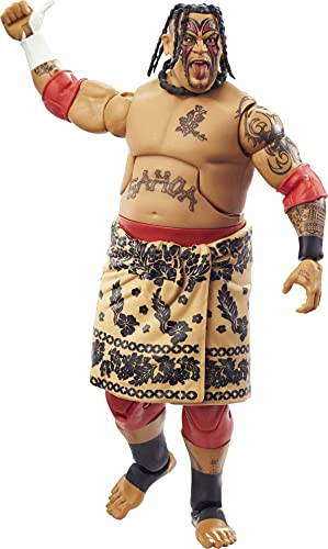 WWE MATTEL Umaga Royal Rumble Elite Collection Action Figure with Authentic Gear & Accessories, 6-in Posable Collectible Gift for Fans Ages 8 Years Old & Up,Multicolor
