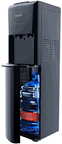 Primo Bottom-Loading Water Dispenser - 2 Temp (Hot-Cold) Water Cooler Water Dispenser for 5 Gallon Bottle w/Child-Resistant Safety Feature, Black