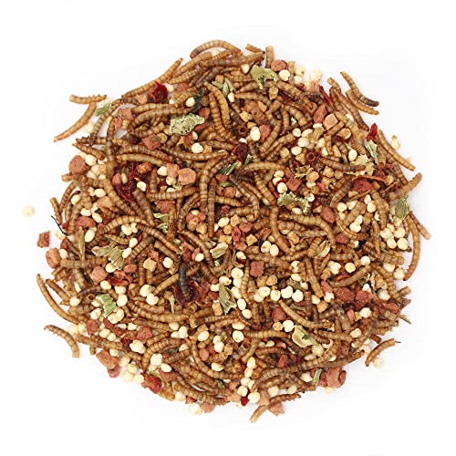 Sunseed Vita Prima Wigglers & Berries Hedgehog Treat - Mealworms for Hedgehogs - Small Animal Trail Mix Snack