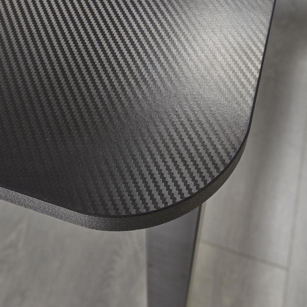 X Rocker Panther XL Left Corner Gaming Desk with Free Large Mousepad Included, Ultra Wide Left-Hand Corner Computer Table, Grey Carbon Fibre Effect and Cable Management