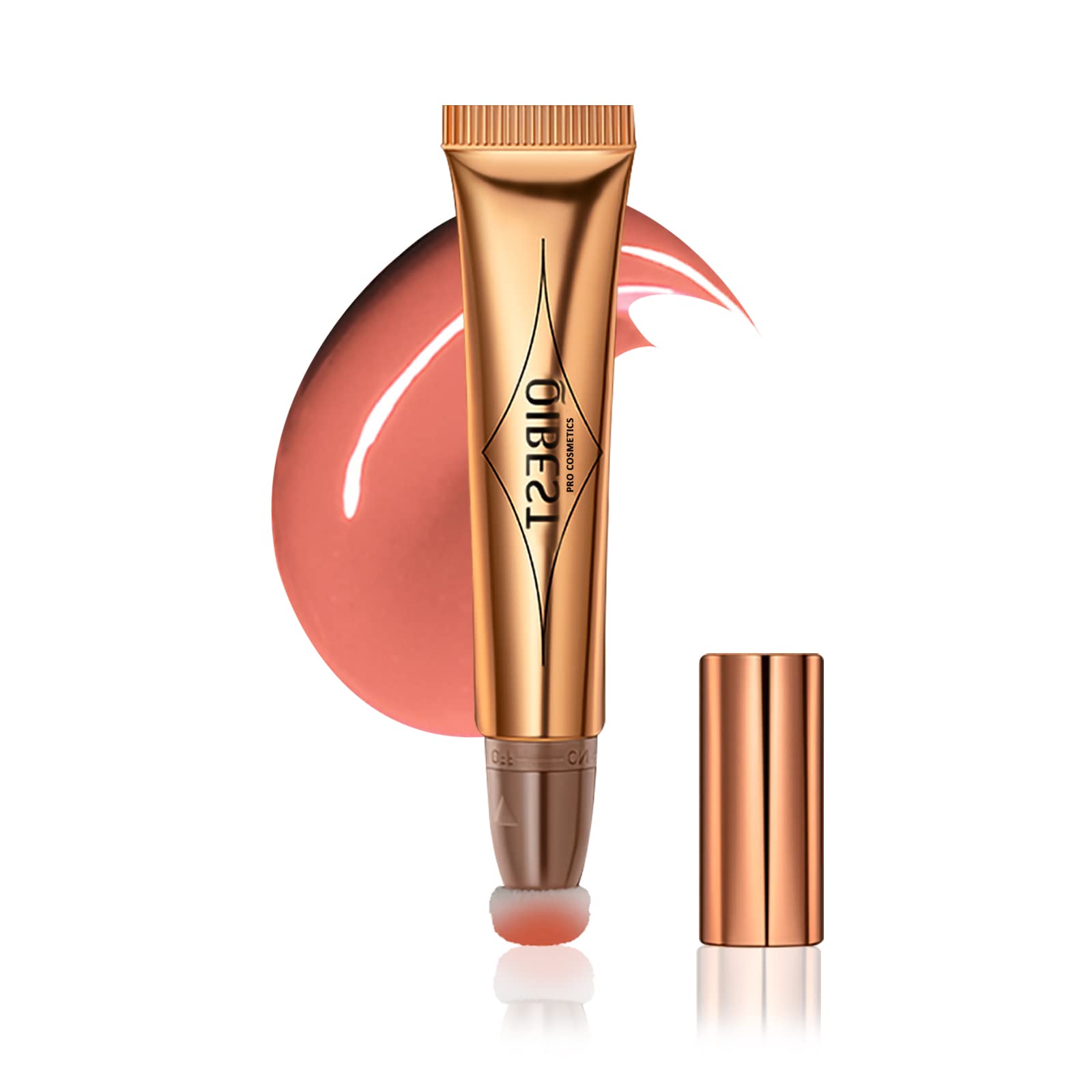 DAGEDA Highlighter Beauty Women Wand, Shimmer Liquid Face Highlighter, Smooth Creamy Liquid Highlighter Stick with Soft Cushion Applicator, Waterproof Body Face Glowing Highlighter Makeup (04)