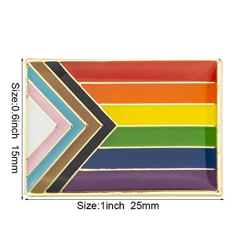 XINGHUI Progress Pride Pin Progress Pride Lapel Pins Brooches Badges (3PCS) Pack 3PCS XY0773-3