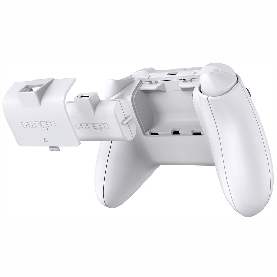 Venom Twin High Capacity Rechargeable Battery Pack Black for Xbox Series X/S & One - White