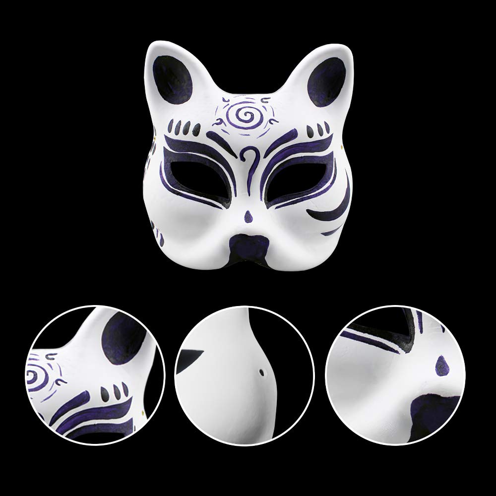 Lynkaye White Plain Masks,16 pcs DIY Unpainted Masquerade Masks Craft Mardi Gras Dance Cosplay Party Mask Costume (16 Pcs) (Style B)