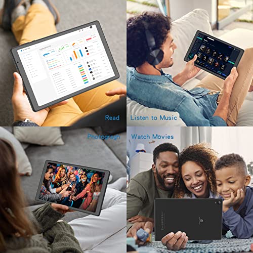 PRITOM TAB 10 Tablet 10 inch Android 12 Tabletas 32GB, Quad-Core 1.6Ghz Processor, 6000mAh, 1280 * 800 HD IPS Display WiFi 6, Dual Camera, Bluetooth, Tablet PC(Gray)