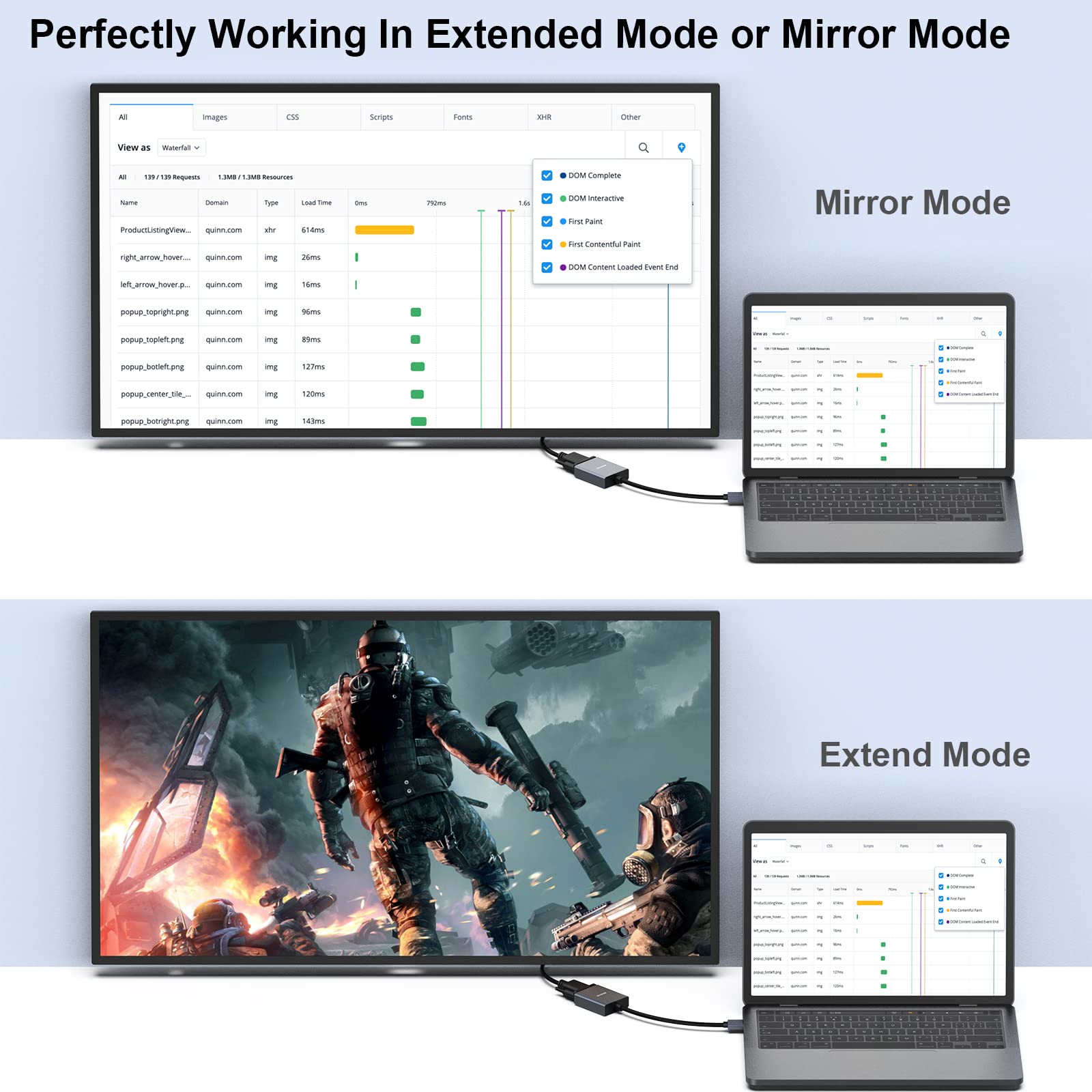 BENFEI USB 3.0 to VGA Adapter, USB 3.0 to VGA Male to Female Adapter for Windows 11, Windows 10, Windows 8.1, Windows 8, Windows 7(Not for Mac)