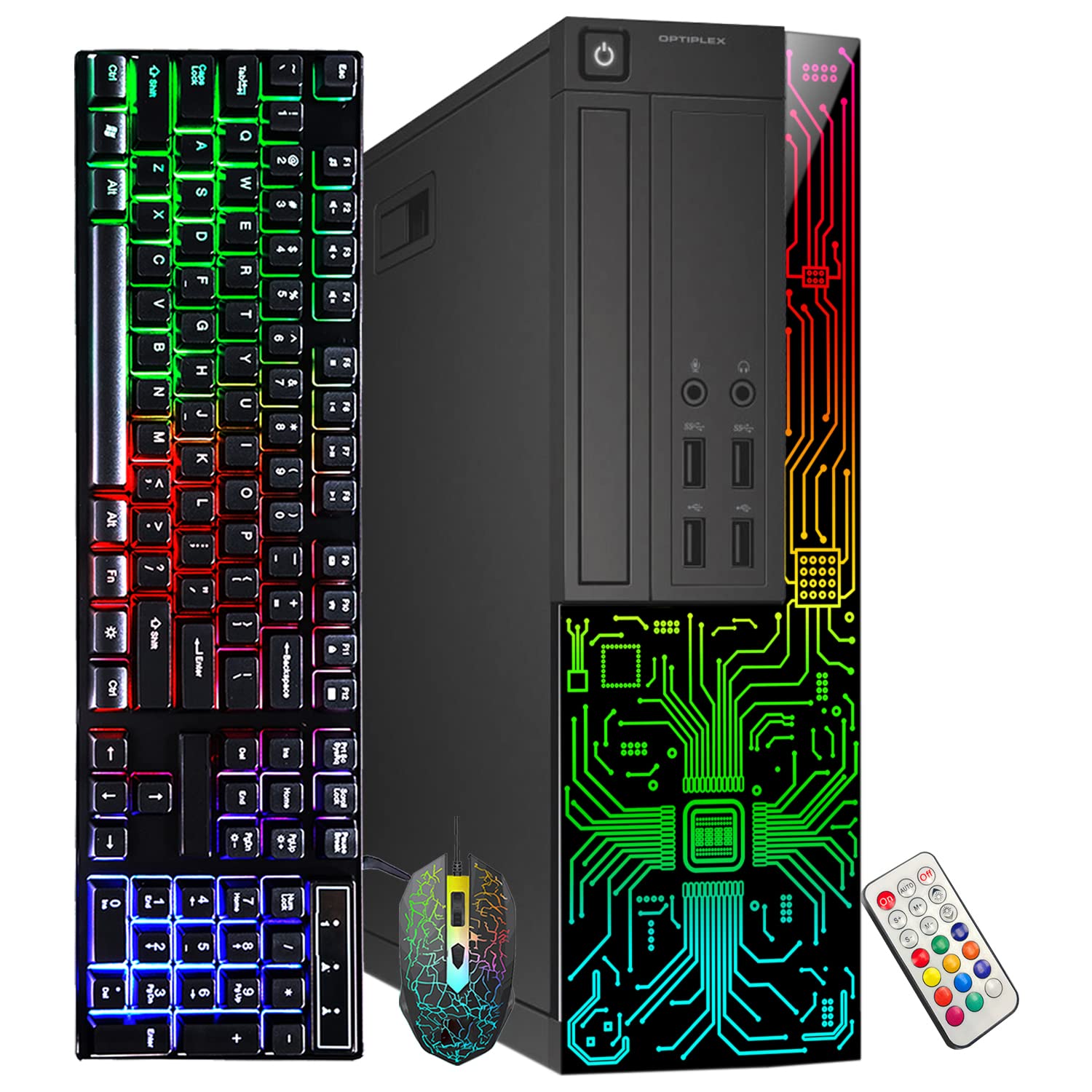 Dell Custom Built OptiPlex Computer Desktop Intel Core i7 Processor 3.40 GHz, 16GB RAM 1TB SSD, GeForce GT 1030 2GB, Windows 10 Home Wi-Fi Gaming PC Keyboard & Mouse HDMI (Renewed)