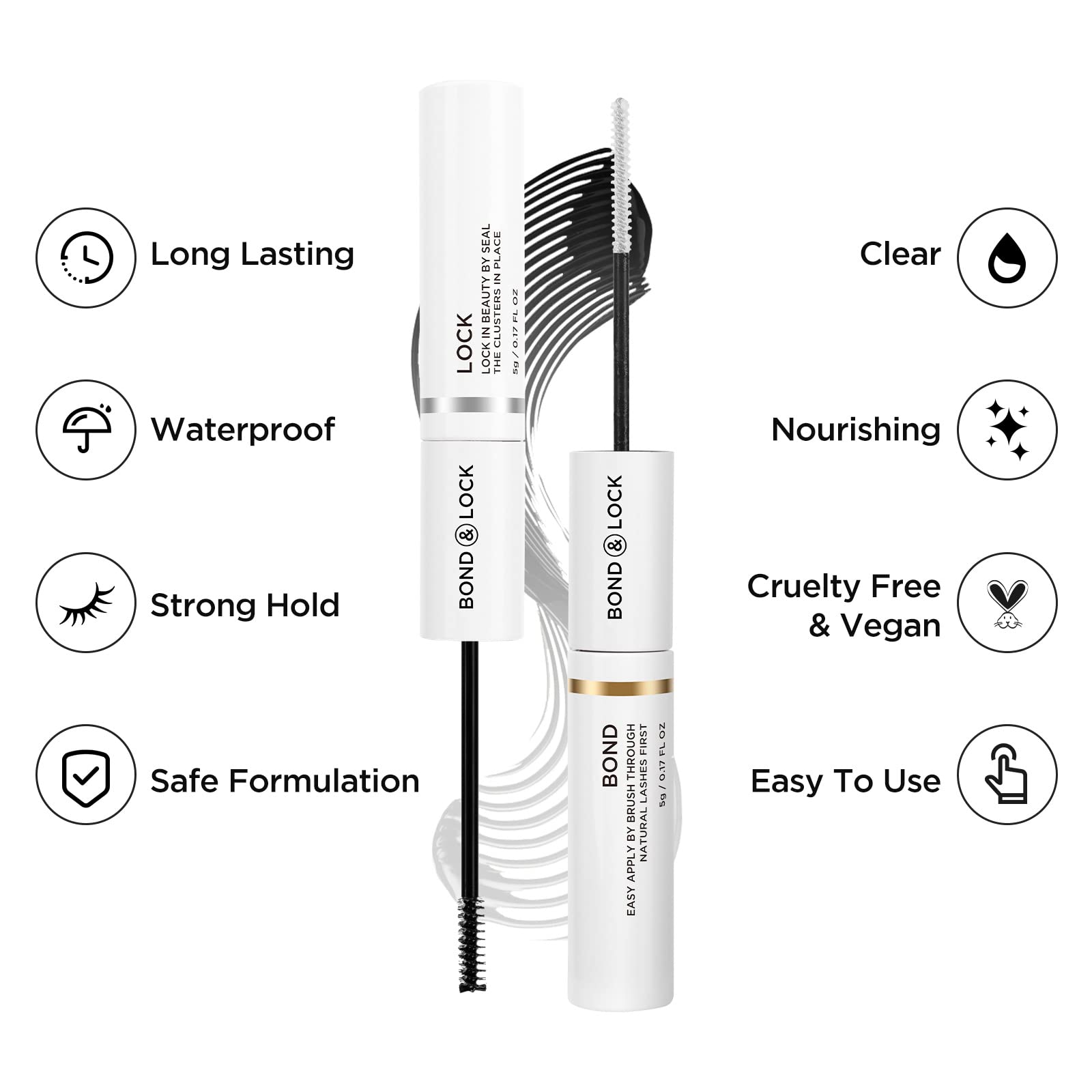 BEYELIAN Eyelash Glue, Lash Glue, Clear False Eyelash Glue, Suitable for Sensitive Eyes, Latex Free,Waterproof, Strong Hold,5g