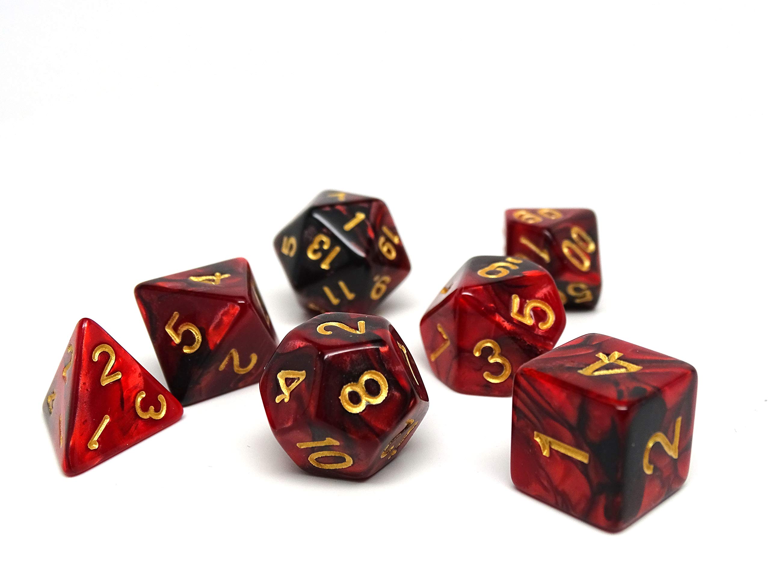 Lava Swirl Dice Set | 7 Piece | Pristine Edition | Free Carrying Bag | Hand Checked Quality