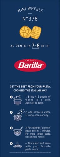 Barilla Mini Wheels Pasta, 16 oz. Box - Non-GMO Pasta Made with Durum Wheat Semolina - Kosher Certified Pasta