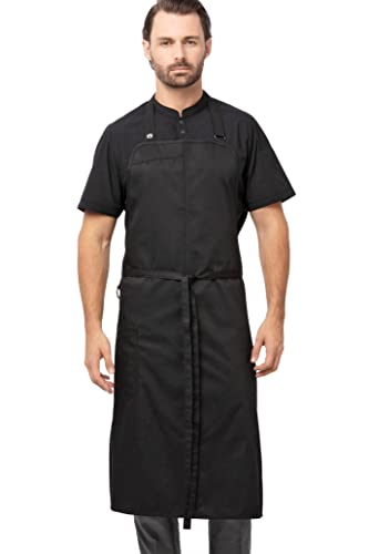 Chef Works Unisex Brio Chef Apron, Black, One Size