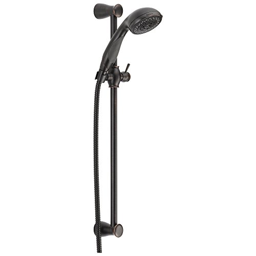 Delta Faucet 3-Spray Slide Bar Hand Held Shower with Hose, Oil Rubbed Bronze Handheld Shower Head, Slide Bar Hand Shower, Handheld Shower, Detachable Shower Head, Venetian Bronze 57014-RB, 0.5