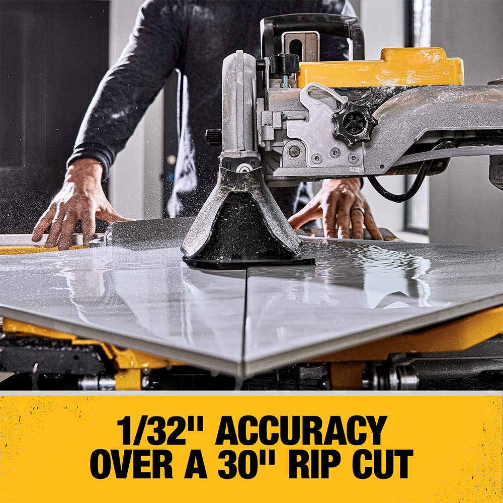 DEWALT Wet Tile Saw with Stand, 10 Inch, 15-Amp, 1,220 MWO, Corded (D36000S)