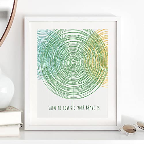 Sara Bareilles | Brave - song lyric wall art print inspirational music poster