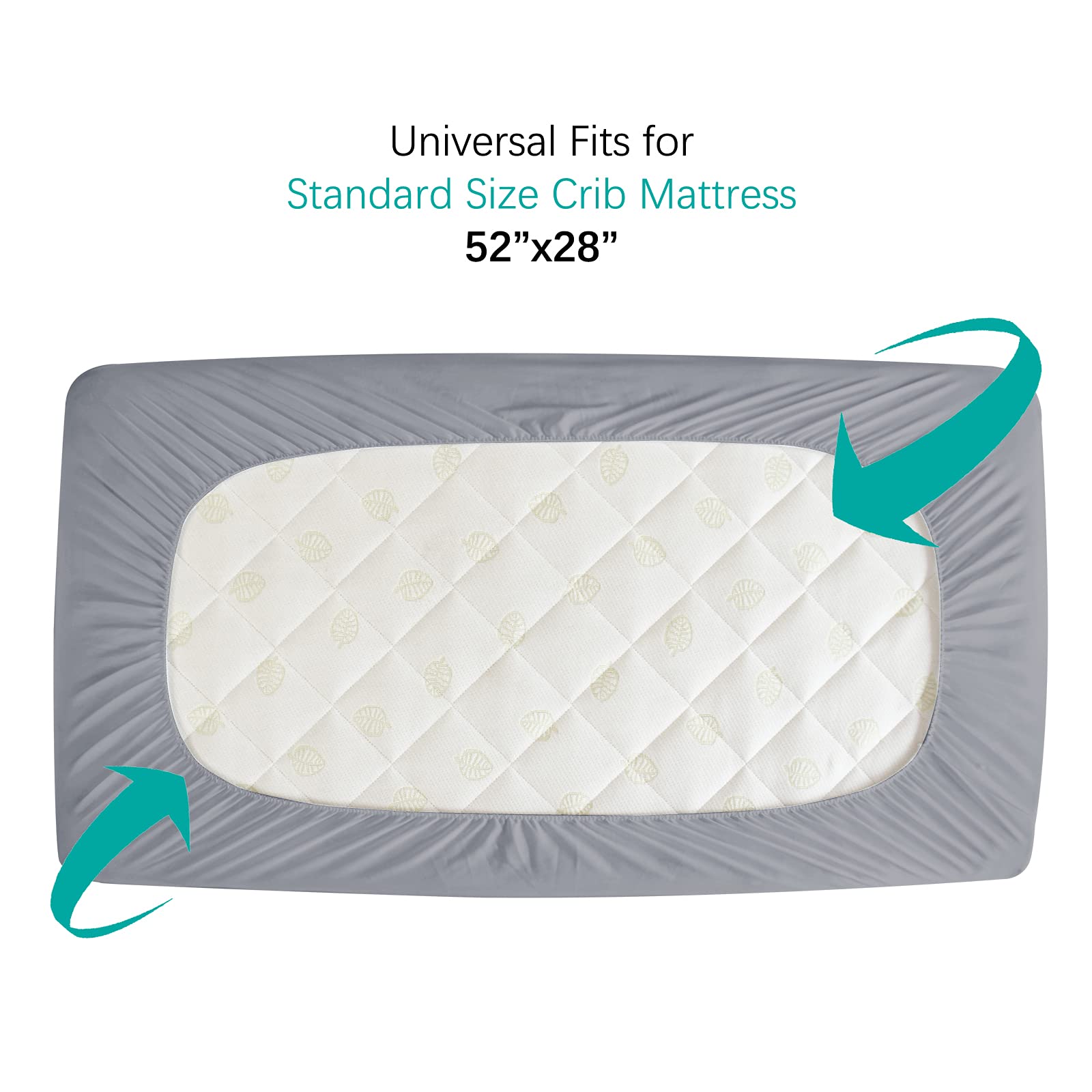 Crib/Toddler Bed Mattress Protector Waterproof & Baby Toddler Pillowcase 2 Pack