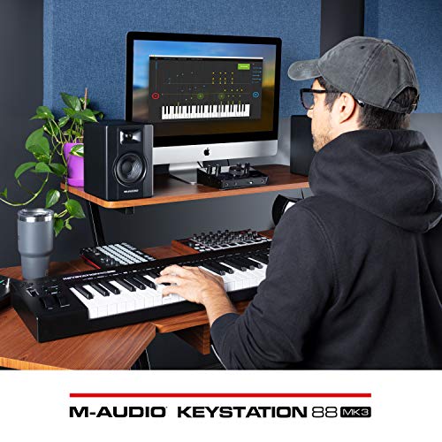 M-Audio Keystation 88 MK3 β 88 Key Semi Weighted MIDI Keyboard Controller for Complete Command of Virtual Synthesizers and DAW parameters