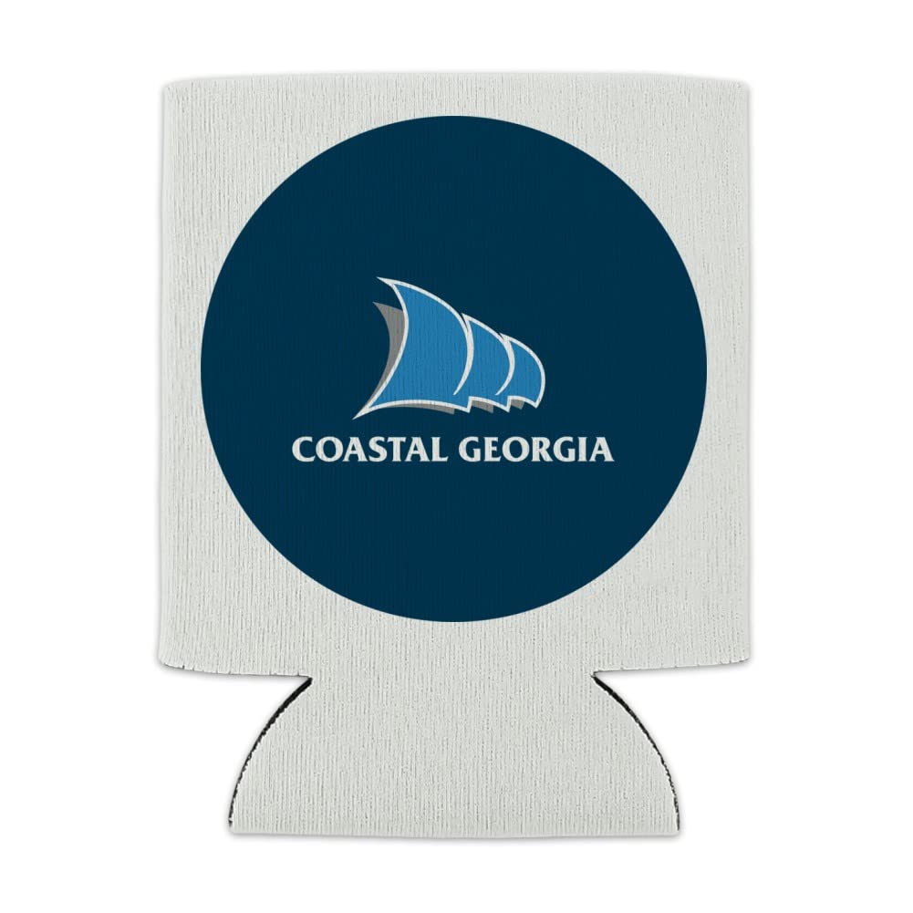 College of Coastal Georgia Primary Logo Can Cooler - Drink Sleeve Hugger Collapsible Insulator - Beverage Insulated Holder