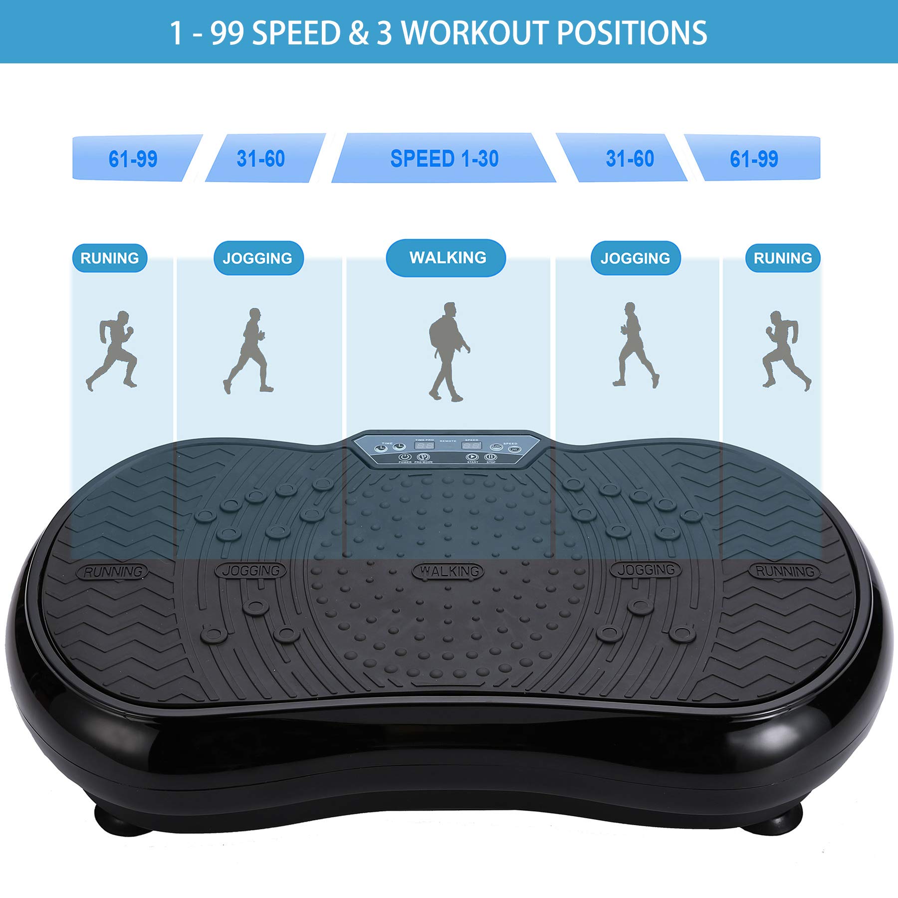 Body Vibration Platform Exercise Machine, Full Body Vibration Machine with 99 Levels Vibrating Workout