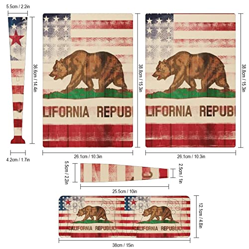 California American Flag Full Protective Skin Cover Design Wrap Decal Sticker Compatible with PS5 Digital Edition Console and Controller