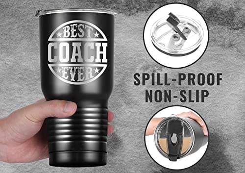 Onebttl Coach Gifts, Funny Gift Idea for Appreciation, Christmas, Birthday, 30oz Stainless Steel Insulated Travel Mug - Best Coach Ever