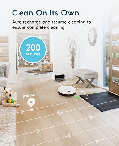 Yeedi vac max Robot Vacuum Mop Combo - 2-in-1, Powerful 3000Pa Suction, Up to 200 Minutes Runtime, Smart Mapping, Carpet Detection, Editable Map for Precise Cleaning on Hard Floors