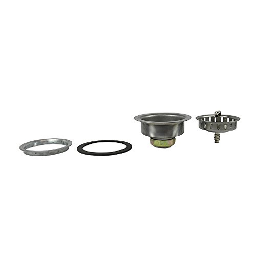 DANCO Twist Tight Kitchen Sink Strainer Assembly, 3-1/2 inch, Stainless Steel, 1-Pack (81077)