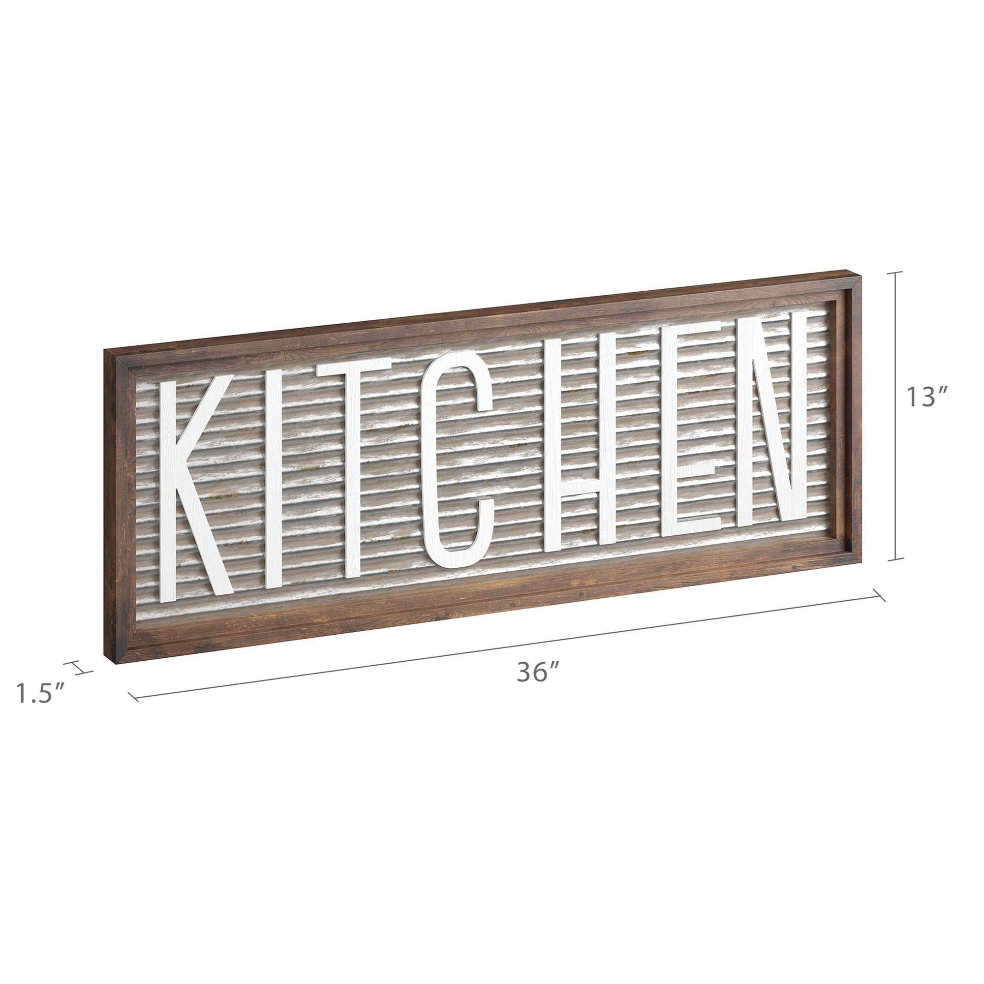 Barnyard Designs Rustic Wooden Kitchen Wall Decor Sign, Country Farmhouse Decoration for Home, Kitchen, Dining Room, 16.5β x 5β