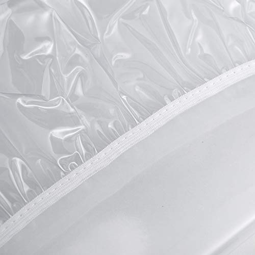 LIBERECOO Clear Oval Fitted Vinyl Tablecloth - Heavy Duty Elasticized Table Cover Elastic Edged Plastic Tablecloth Protector- Great for Indoor and Outdoor Use (Best for 48" x 68" Oval Table)