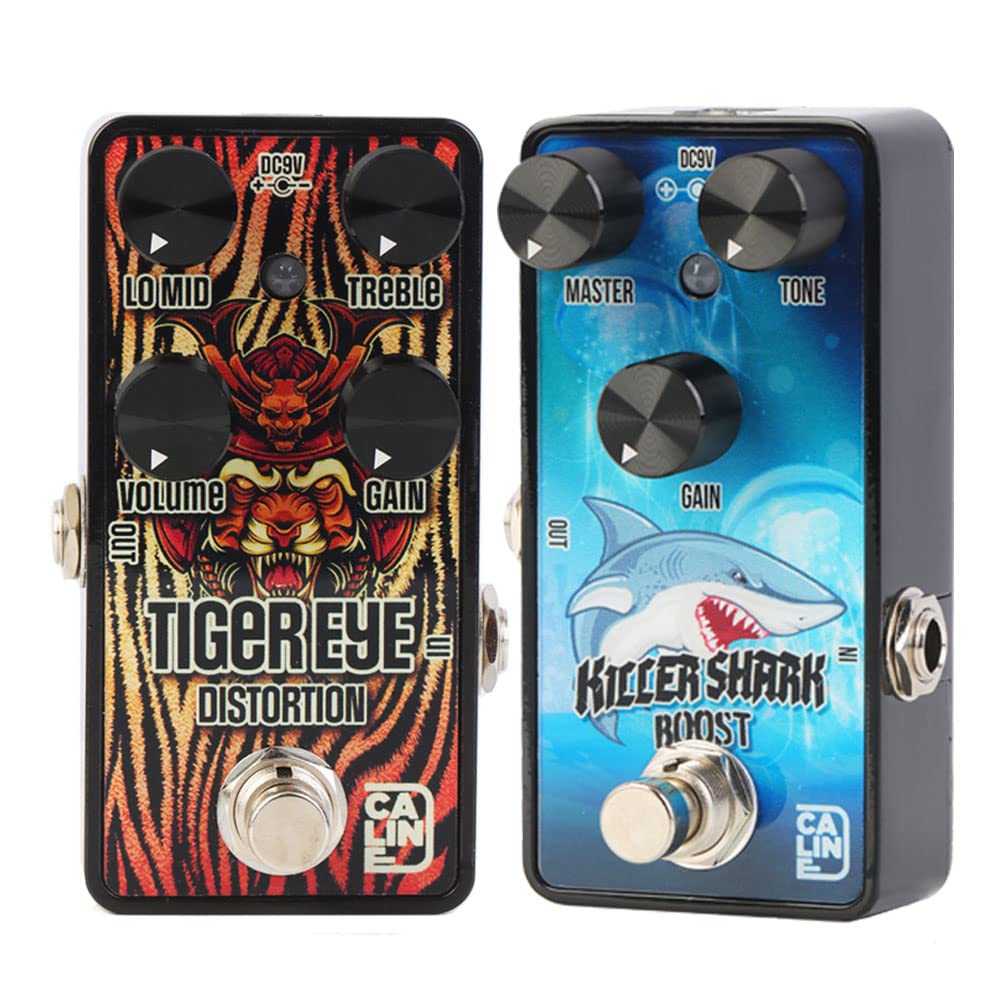 Caline Mini Guitar Distortion Pedal G001 with G013 Guitar Boost Effect Pedal