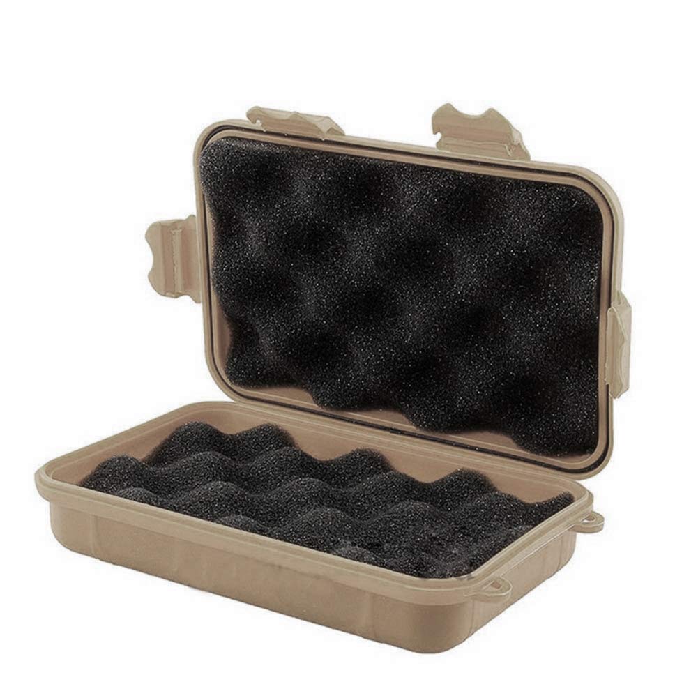 bjlongyi Outdoor Tool Storage Box,Container Shockproof Waterproof Survival Gear Travel Supplies Army Green
