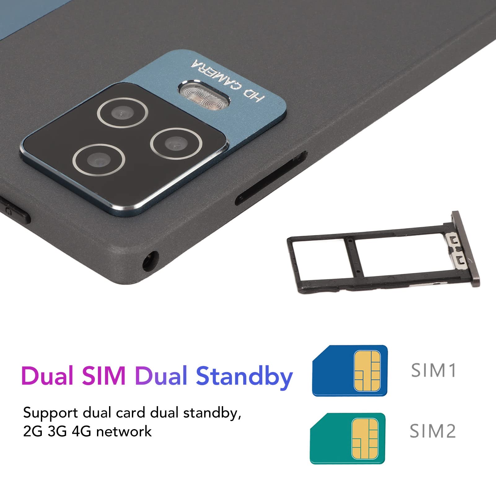 Call Tablet, 4GB 32GB Blue 10.1 Inch Dual Card Dual Standby Tablet for 8.1 (US Plug)